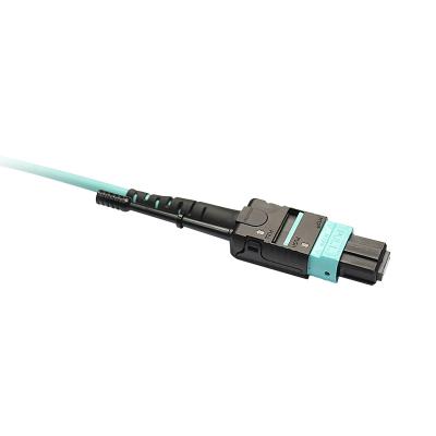 Cina Cavo di toppa del cavo OM3 12core/24core MTP/MPO del tronco della fibra ottica del rubinetto di tirata di MPO in vendita
