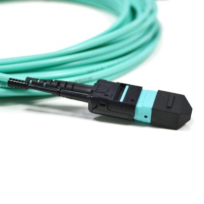 Cina Cavo di toppa del cavo OM3 12core/24core MTP/MPO del tronco della fibra ottica del rubinetto di tirata di MPO in vendita
