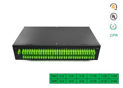 China Fábrica que vende diretamente o preço para da cremalheira de fibra ótica do divisor do PLC 1x64 o divisor ótico com o conector do SC APC à venda
