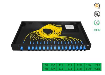China Fábrica que vende diretamente o preço para da cremalheira de fibra ótica do divisor do PLC 1x64 o divisor ótico com o conector do SC APC à venda