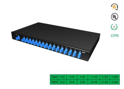 China Fábrica que vende diretamente o preço para da cremalheira de fibra ótica do divisor do PLC 1x64 o divisor ótico com o conector do SC APC à venda