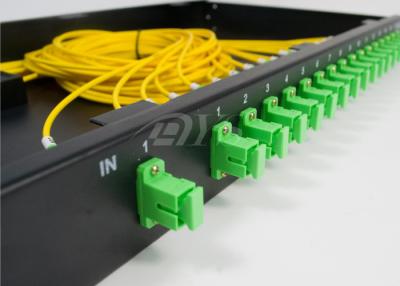 Китай Потеря коробки Маунта шкафа Splitter стекловолокна PLC SC/APC 1*16 низкая сверхнормальная продается