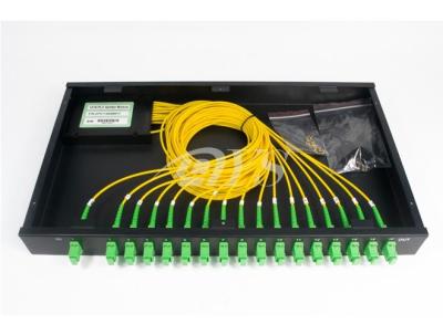 Китай Потеря коробки Маунта шкафа Splitter стекловолокна PLC SC/APC 1*16 низкая сверхнормальная продается