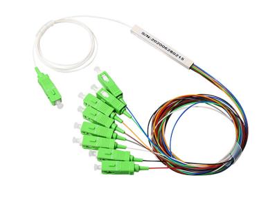 China Modo de fibra óptica del divisor 1x8 G657 de los conectores del SC APC solo en venta