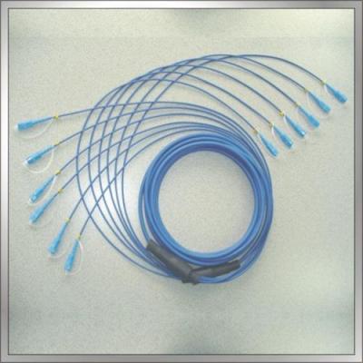 Cina Gray di fibra ottica monomodale del cavo di toppa del diametro corazzato flessibile del blu 6mm (12core) in vendita