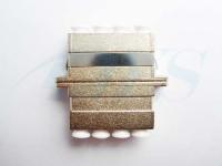 China LC - LC Quad Metal Fiber Optic Adapter Application Data Processing Networks for sale