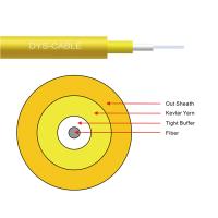 China Tight Buffer Simplex Indoor Single Mode Fiber Optic Cable 1000m for sale