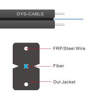 China 1 Core Ftth Single Mode Indoor Fiber Optic Cable 1km for sale