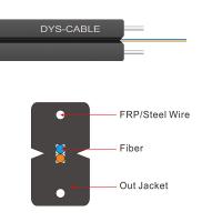 China 1 Core Ftth Single Mode Indoor Fiber Optic Cable 1km for sale