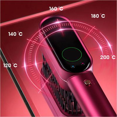 China Das keramische Haar-Geraderichten bürsten gerades Haar-Kamm-Bürste 220V besonders anfertigte Farbe zu verkaufen