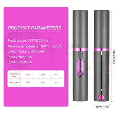 China Controle de temperatura liso Mini Electric Cordless Hair Straightener do encrespador NTC do ferro de USB à venda