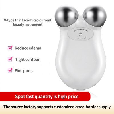 Cina Rullo Microcurrent Mini Lifting Electric Facial Massager di massaggio di fronte di forma di v in vendita