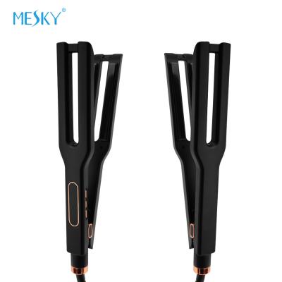 Cina Piastra per capelli digitale a LED in titanio Flat Iron 4 riscaldatori PTC Double Effect Pro Fast Electric in vendita