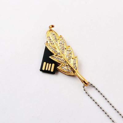 China Hidden Chip Inside Leaf USB Flash Drive Jewelry Style Fast Speed for sale