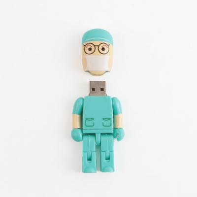 Cina Chiavetta USB in plastica a forma di infermiere medico USB 2.0 o USB 3.0 in vendita
