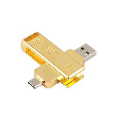 China Gold Bar Shaped TYPE C USB 3.0 Fast Speed Match EU And US Standrad for sale