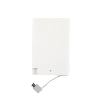 China 2400MAH Plastic Power Bank Li Ion Battery Power Bank With Cable for sale