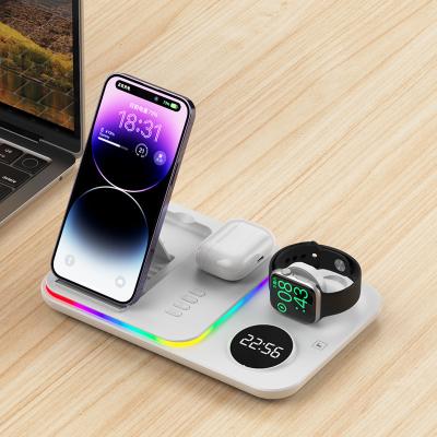 Cina Caricabatterie senza fili pieghevole da 110K - 205KHZ con orologio e LED in vendita