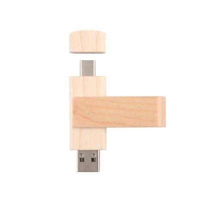 Cina USB A e tipo c Unità flash USB in legno con tipo di interfaccia USB2.0/3.0 per il trasferimento rapido di dati in vendita