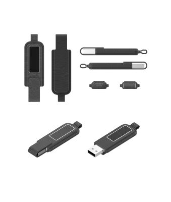 Cina Portatile Cover in cuoio chiave metallo USB Flash Drive 64GB 128GB 30MB/S in vendita