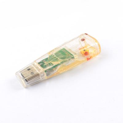Cina Plastico liquido USB flash drive il nostro lato di plastica all'interno di anatra può personalizzato fatto in vendita