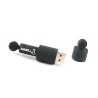 China Data Encryption Round Custom USB Flash Drives PVC/Silicone Material for sale