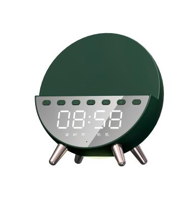 China Clock draadloos oplader mobiele telefoon houder snellader 15W met licht for sale