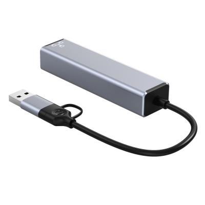 China Compact USB C Hub Adapter Laptop Usb Port Expander Usbc Hub For Fast Data Transfer for sale