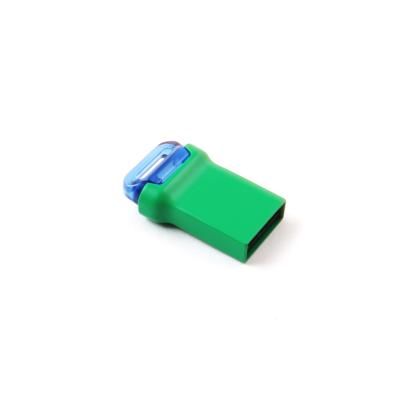 China Green Color Mini Usb 3.0 Metal Usb Flash Drive Rectangular With A-Class Flash Chip for sale