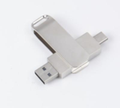 China Silver Matt Usb 3.0 With Type C Both Port Usb Flash Drive Phone And Computer Can Compatibility 256GB 512GB 1TB for sale