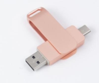 China Rose Gold Usb 3.0 With Type C Both Port Usb Flash Drive Phone And Computer Can Compatibility 256GB 512GB for sale
