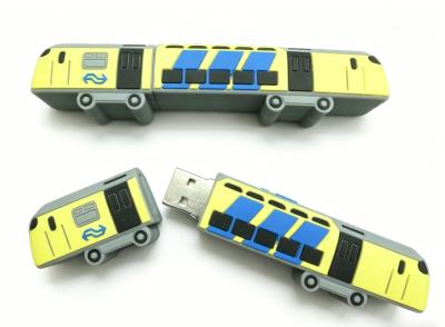 China Train Shaped Cartoon Character PVC Usb Flash Drive Subway Mold Usb Flash Drive for sale