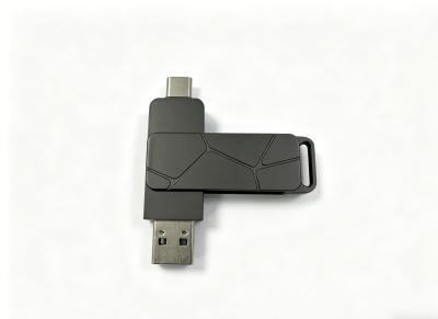 China Gun Black Body Laser LOGO Type C USB Can Put Keychain Or Lanyard And Keyring for sale