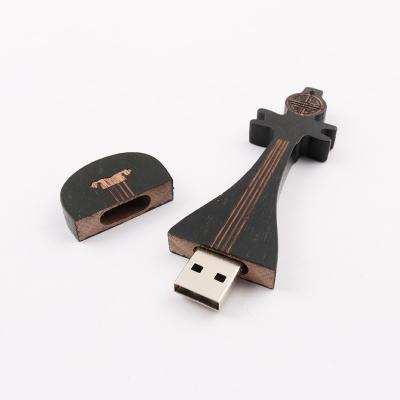 15 MB/S 32 GB 128 GB Houten Flash Drive Gitaar Vorm Geheugen Snelle Snelheid