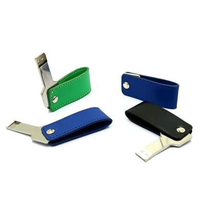 중국 맞춘 엠보싱 로고 PU 가죽 USB 플래쉬 드라이브 USB 2.0 공항 판매용