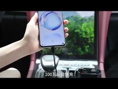Cable di ricarica veloce per auto doppia linea può essere esteso e ritirato