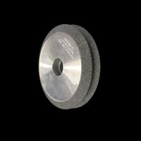China 200mm Ceramic Bonded Diamond Grinding Wheel Parallel Double Bevel 10mm Thickness 32mm Bore for sale