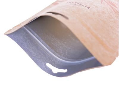 Cina Sacchi di carta durevoli di Kraft Brown con l'OEM di resistenza all'umidità allineato stagnola della chiusura lampo in vendita