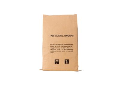 China Pp. lamellierten Kraftpapier-Verpacken- der Lebensmitteltaschen mit einzelnem/Doppeltem genäht zu verkaufen