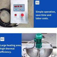 China 200kg per Batch Jacket Cooking Kettle for Large Capacity Candy Processing Machine for sale