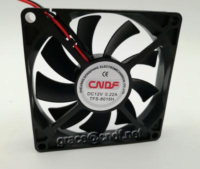 China CNDF from china factory provide silent dc cooling fan 80x80x15mm  12VDC 24VDC with sleeve and 2 ball bearing TFS-8015H for sale