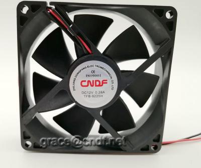China CNDF input low voltage 12VDC with high speed 2800rpm dc cooling fan 92x92x25mm TFS9225H12 for sale