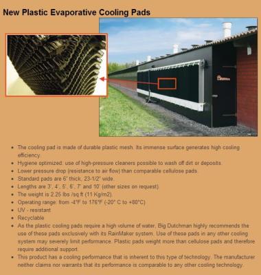 China Cooling Pad, Cooling System, Poultry Equipment Cooling Pad Part - NorthHusbandry Machinery for sale