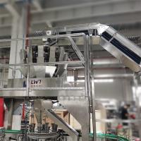China Canned Fruit Yellow Peach Lumpy Automatic Solid Filling Machine Auto Weighing Multi Head Scale Filler for sale