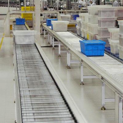 China Assembled Line Roller Table Conveyor Gravity Belt Roller Conveyor System For Boxes Bags Trays Transmission for sale