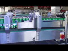 Máquina automática de embalagem de compressão por compressão de filme PE de tipo linear de alta velocidade para linha de produção de bebidas de água engarrafadas