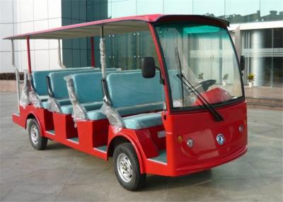 China Red Color Electric Sightseeing Car Shuttle Bus For 14 Persons CE Approved for sale