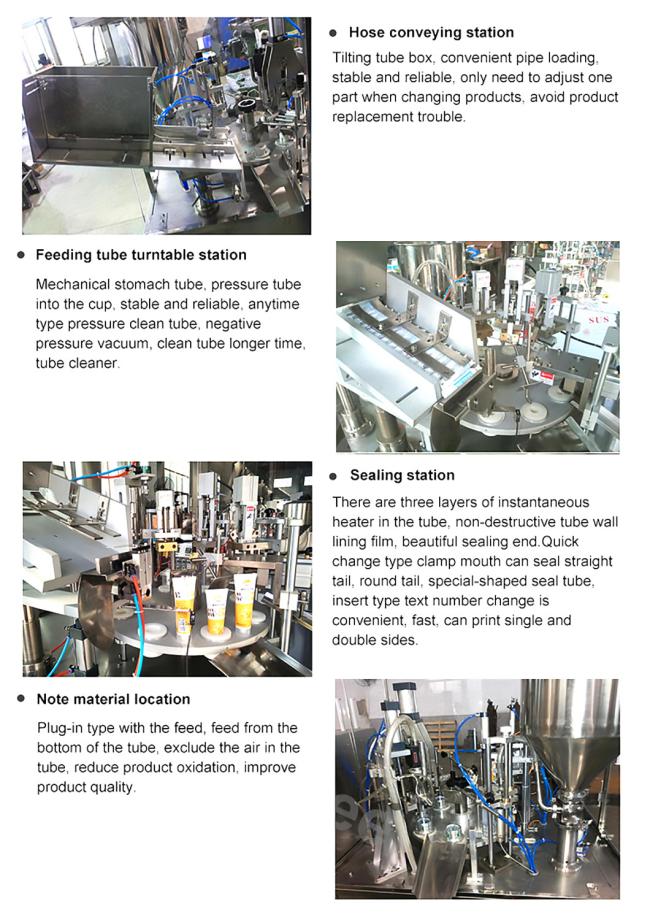 Automatic Ointment Facial Cleanser Skin Care Cream Paste Soft Plastic Soft Tube Filling Sealing Machine