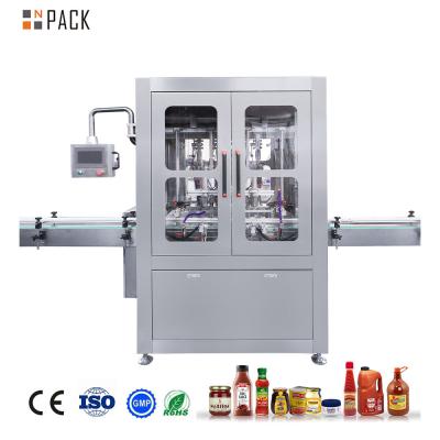 Cina Npack Full Automatic 304SS o 316SS Chili Hot Sauce Jar Bottle Filling Packing Machine in vendita