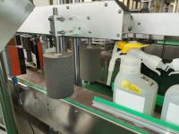 China Npack Automatic Pet Lube Oil Jerry Can Front and Back Labeling Machine with Coding Machine for sale